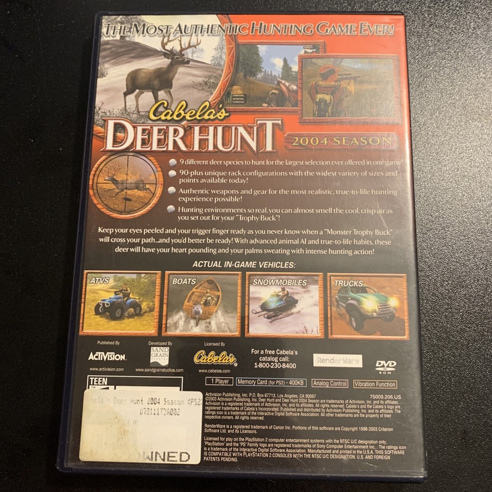 Cabela's Deer Hunt: 2004 Season Complete Sony PlayStation PS2 CIB | eBay