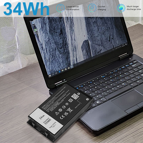 For Dell Latitude 7212 Rugged Tablet J7HTX 34Wh Rechargeable Li-Ion ...