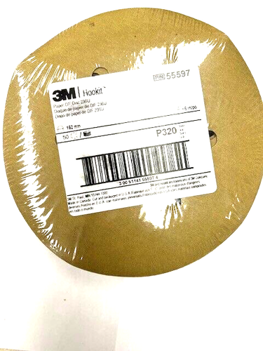 6" HOOKIT SANDING DISCS 320 GRIT 5 HOLE PAPER DISC 3M 236U 55597 PACK ...