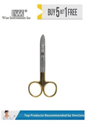 Wise Dental Crown Scissor Curved 10.5cm 1 Blade Serrated | eBay