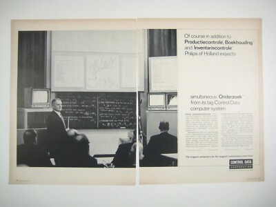 1966 Vintage Philips Control Data Corporation Computer Print Ad READ | eBay