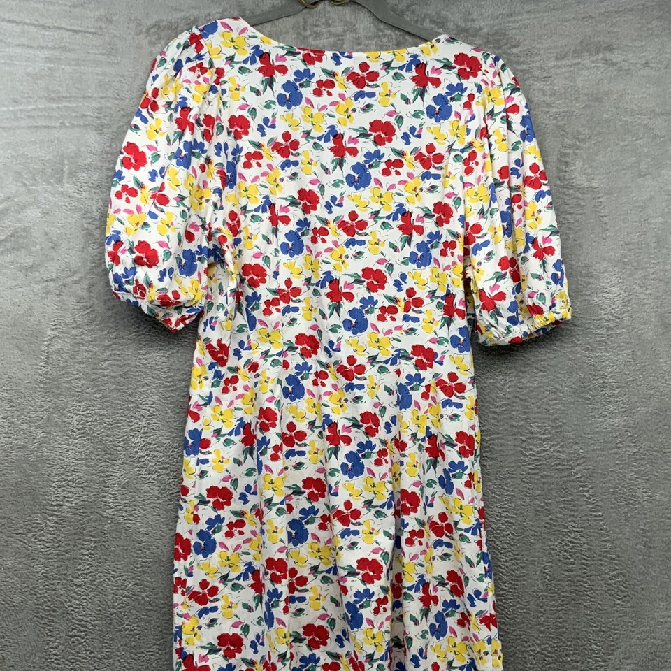 RIXO Floral Short Sleeve Front Button-Up Dress size 12 (C28) | eBay