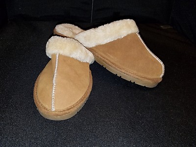 SPORTO "JASMINE" *Womens Sz. Small* Rust Brown Suede Faux Fur Lined ...