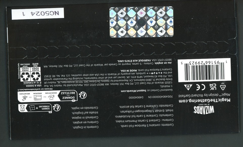 Magic the Gathering Secret Lair X Marvel Deadpool Rainbow FOIL Sealed ...