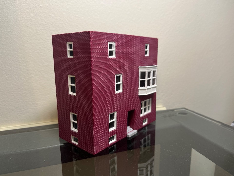 HO Scale Apartment Building Half Relief 1/87 Built , Painted and ...