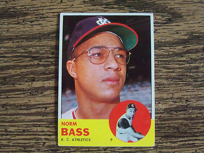 1963 TOPPS BASEBALL NORM BASS CARD # 461 EX CONDITION | eBay