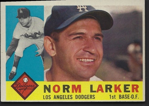 1960 Topps Norm Larker ^^ Los Angeles Dodgers #394 | eBay