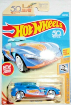 Hot Wheels Fast Master #260 HW '18 50th Race Team 7/10 Blue VHTF! | eBay
