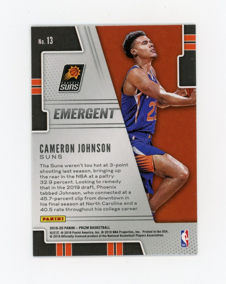 CAMERON JOHNSON 2019-20 Panini Prizm Emergent Rc #13 Phoenix Suns | eBay
