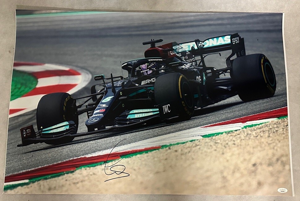 Sir Lewis Hamilton Hand Signed HUGE 20"x 30" Photo + JSA COA * BUY ...