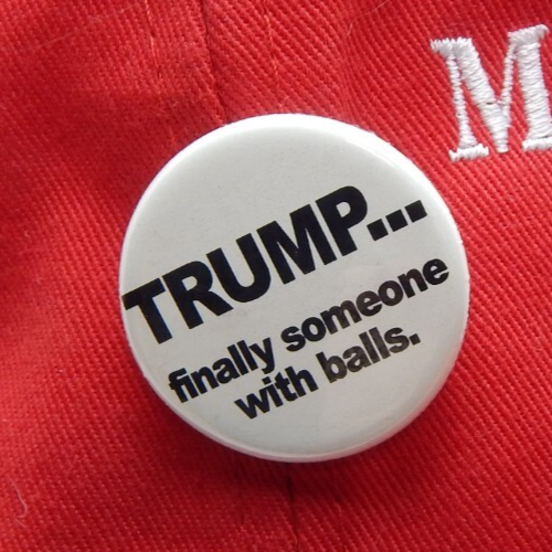 Button Trump...Finally Someone with Balls, Includes Original Red MAGA ...