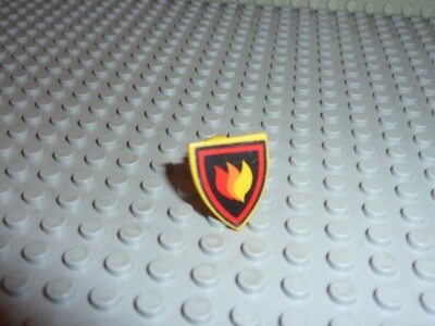 Bouclier pompiers LEGO fire Minifig yellow Shield ref 3846 / set 7240 ...