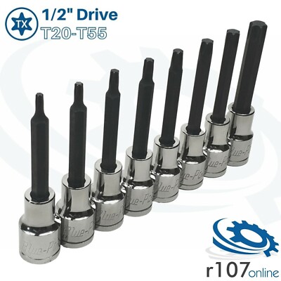 Blue Point 1/2" Long Torx Socket Set T20-T55 (with T27) - As sold by ...