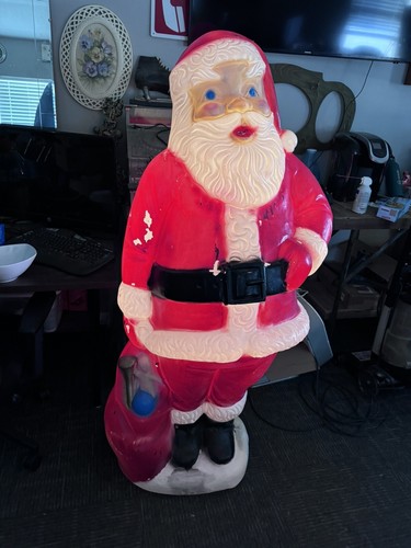 5ft Santa Claus General Foam Plastic Blow Mold Light Up Yard Decoration ...