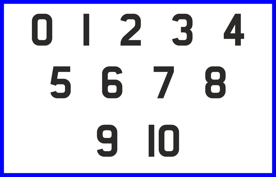 Sticky Back Numbers 1-100 15mm - 100mm self adhesive vinyl labels signs ...