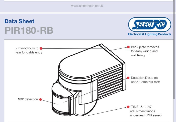 Outdoor PIR Motion Sensor light Switch IP44 | eBay
