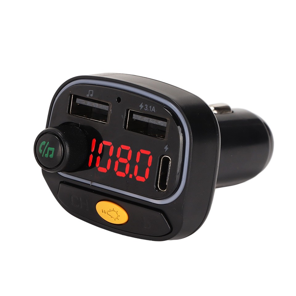 C15 Car FM Transmitter Radio Receiver MP3 Player Handsfree Call With D ...