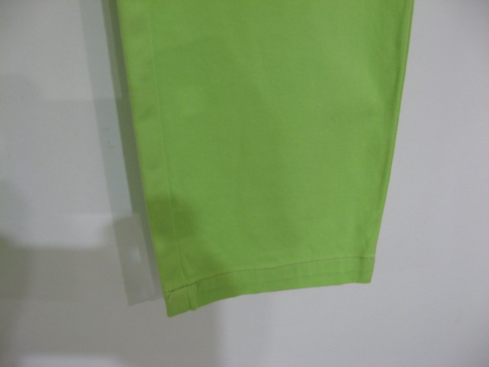 BOO RADLEY LIME GREEN STRAIGHT LEG MID RISE PANTS WITH POCKETS SIZE M ...