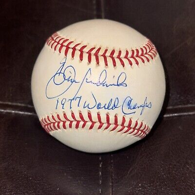 Elrod Hendricks Autographed Signed OAL Baseball Inscribed 1977 World ...