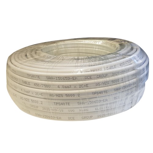 4.0mm Twin and Earth TPS Electrical Cable 50mtr Roll | eBay