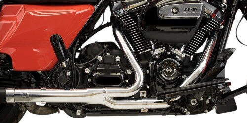 Khrome Werks Chrome Hide Away Header System Harley FL Touring 17-Up M8 ...
