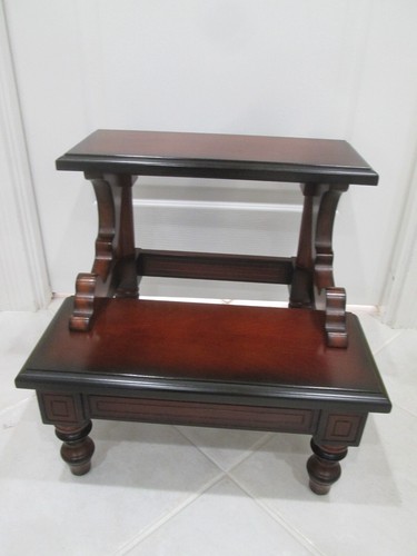 Vintage 1997 Bombay Company Solid Cherry Bedside Library Steps 17"L 16 ...