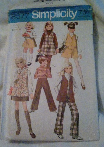Vintage Simplicity Pattern~8377~Girl's Jumper or Vest, Skirt, and Pants ...
