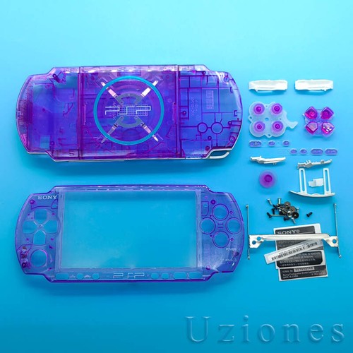 For Sony PSP 3000 PSP3000 Full Housing Shell Case Cover & Buttons Clear ...