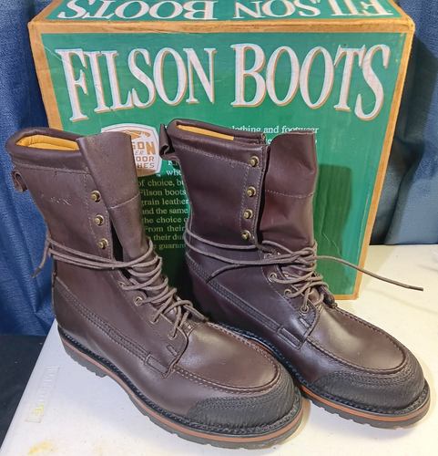 Filson Boots Size 10 Plains Brown USA Made Brown Oiled Leather NOS | eBay
