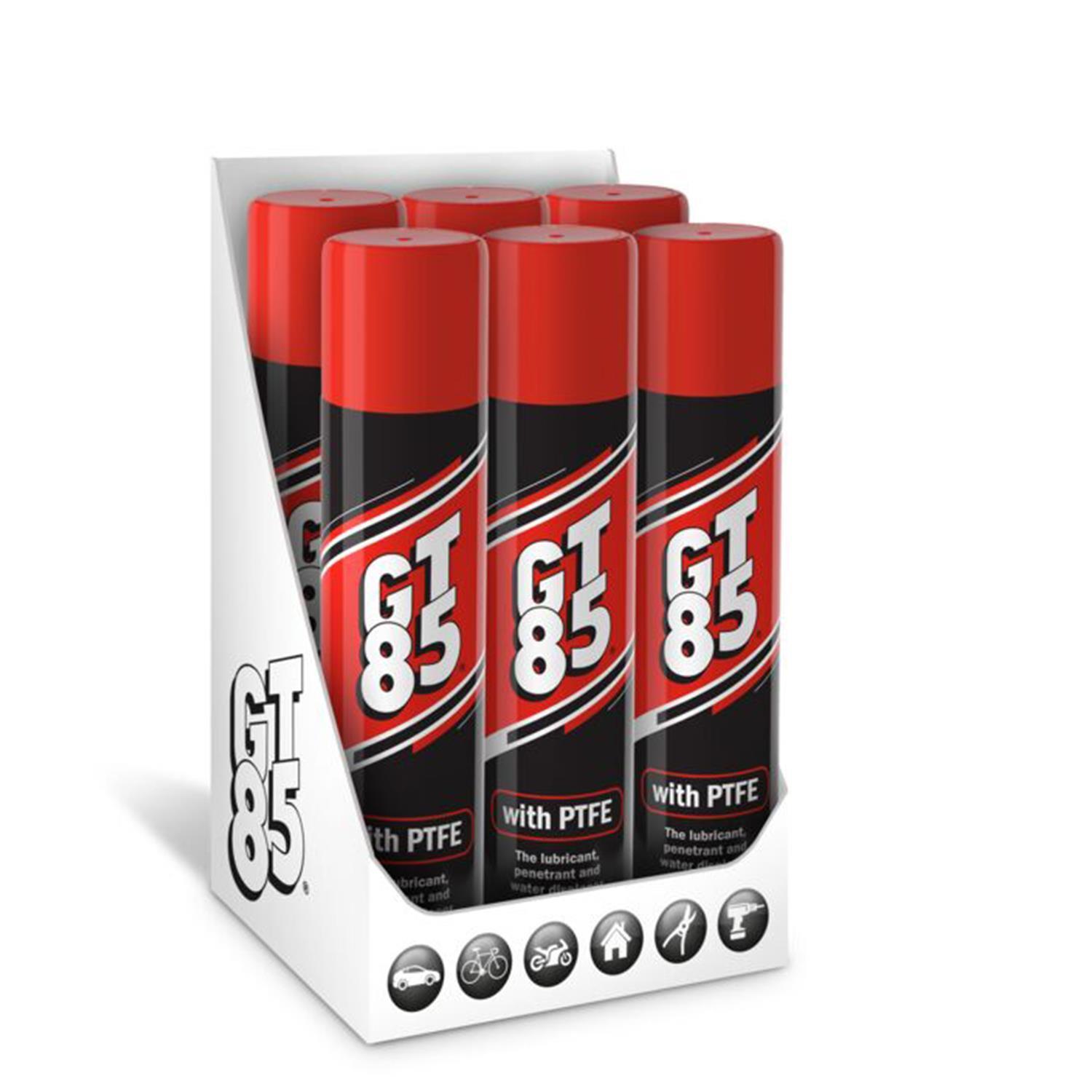 GT85 Lubricant 400ml Spray x6, PTFE Penetrant & Water Displacer for ...