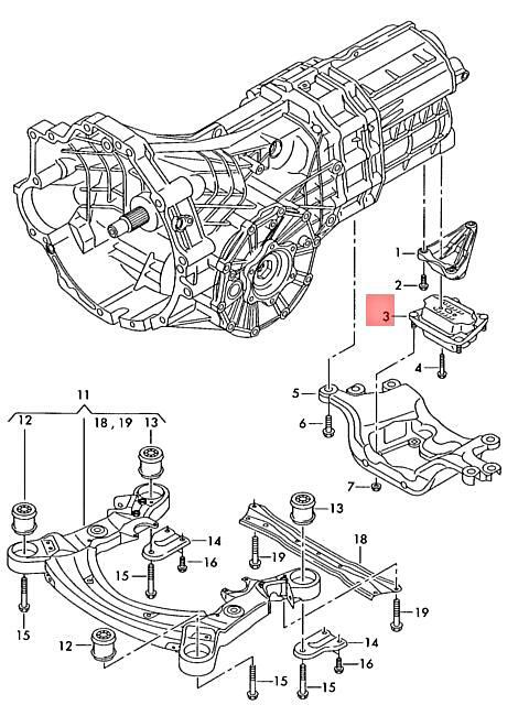 NEW AUDI A6 ALLROAD QUATTRO AVANT S6 A6L 4F BONDED RUBBER BUSH ...