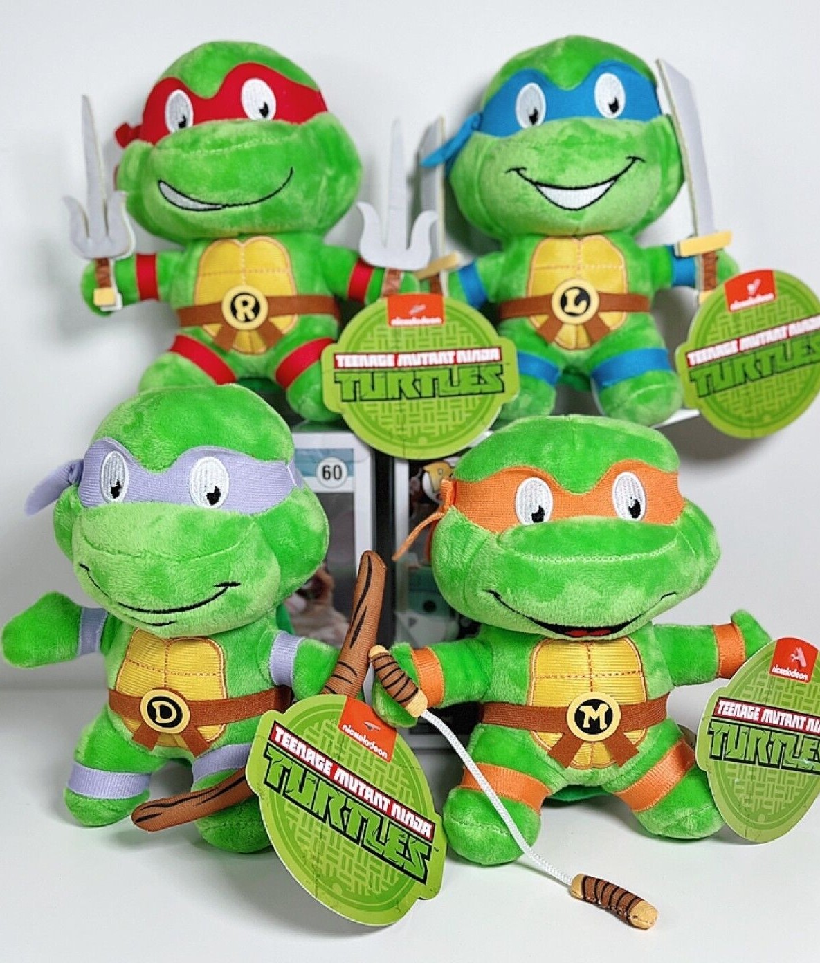 Licensed Teenage Mutant Ninja Turtles Raph Donnie Mikey Leo 16CM Plush ...