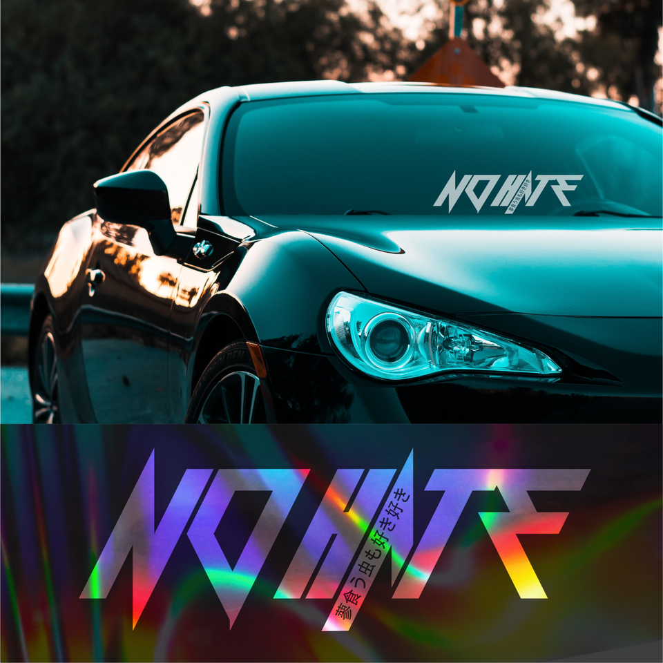 No Hate JDM japanese oil slick vinyl decal haters gonna hate banner ...