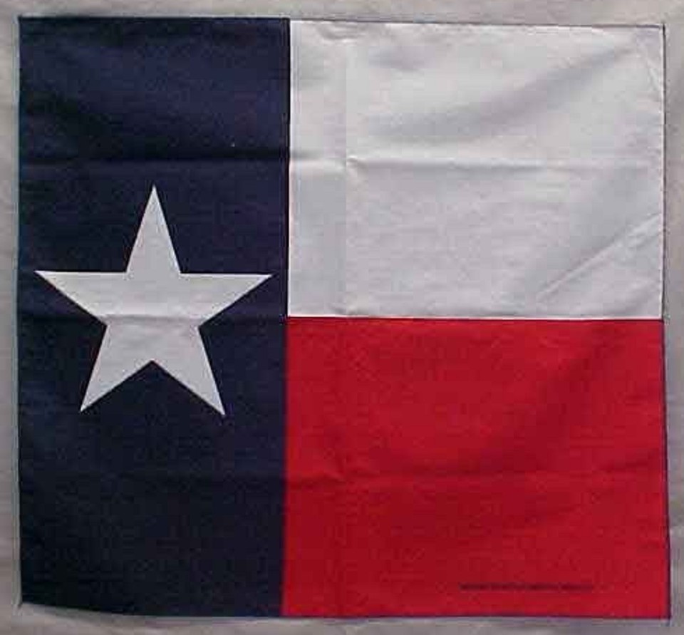 TEXAS BANDANA STATE FLAG Lone Star Bandanna Scarf Scarve Head Wrap ...