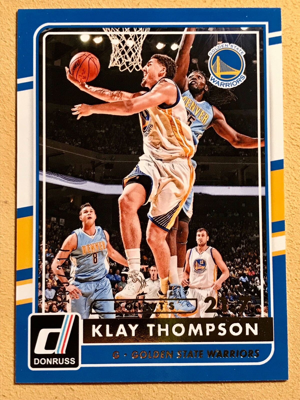 2015-16 Donruss Basketball KLAY THOMPSON Golden State Warriors Stat ...