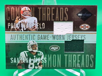2004 Leaf Limited Common Threads Game Used Jersey Paul Warfield Santana ...