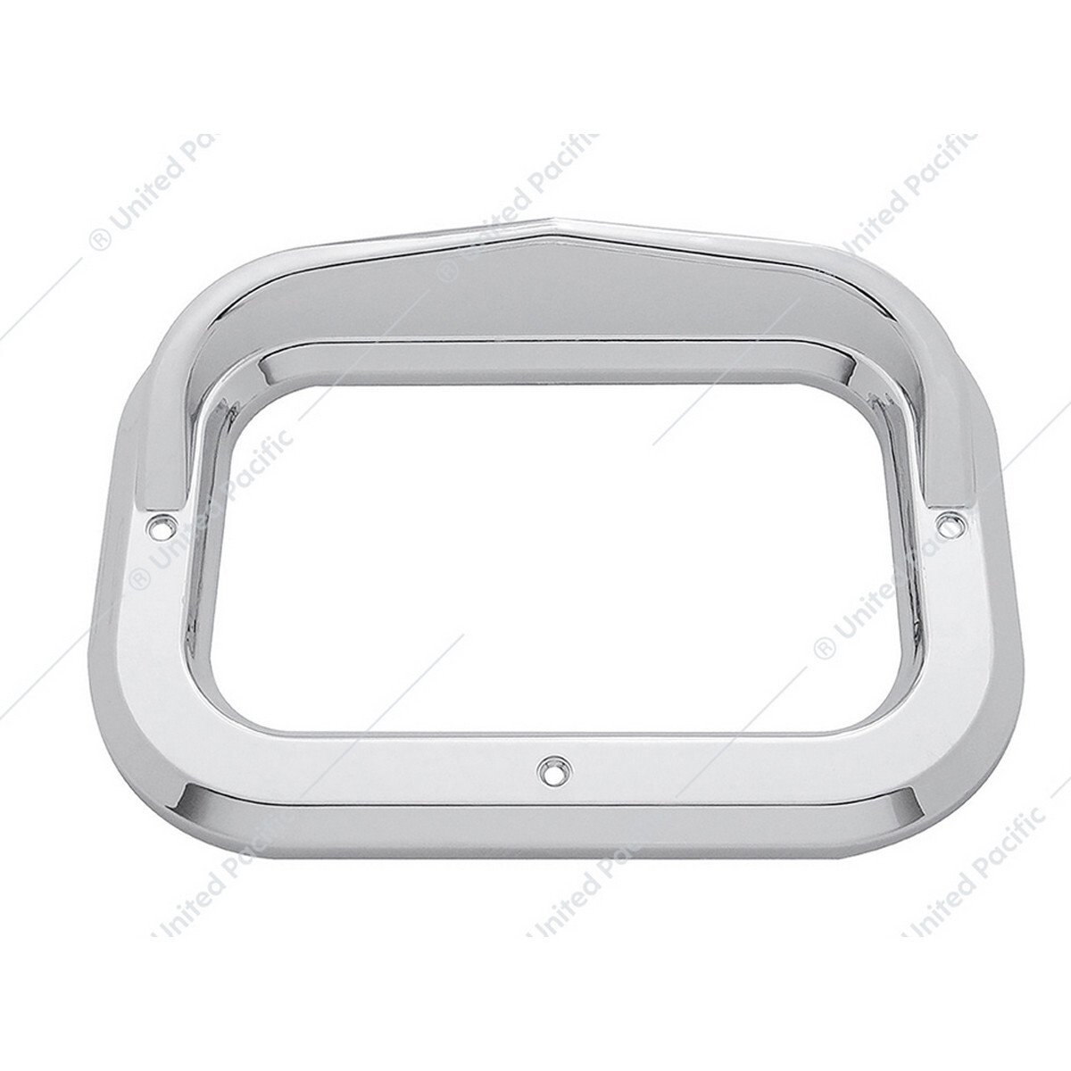 United+Pacific+Rectangular+Light+Bezel+Visor+Chrome+Plastic+3+Screw+ ...
