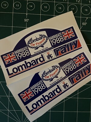 2 Replica Lombard RAC Rally Sticker, 1988 | eBay UK