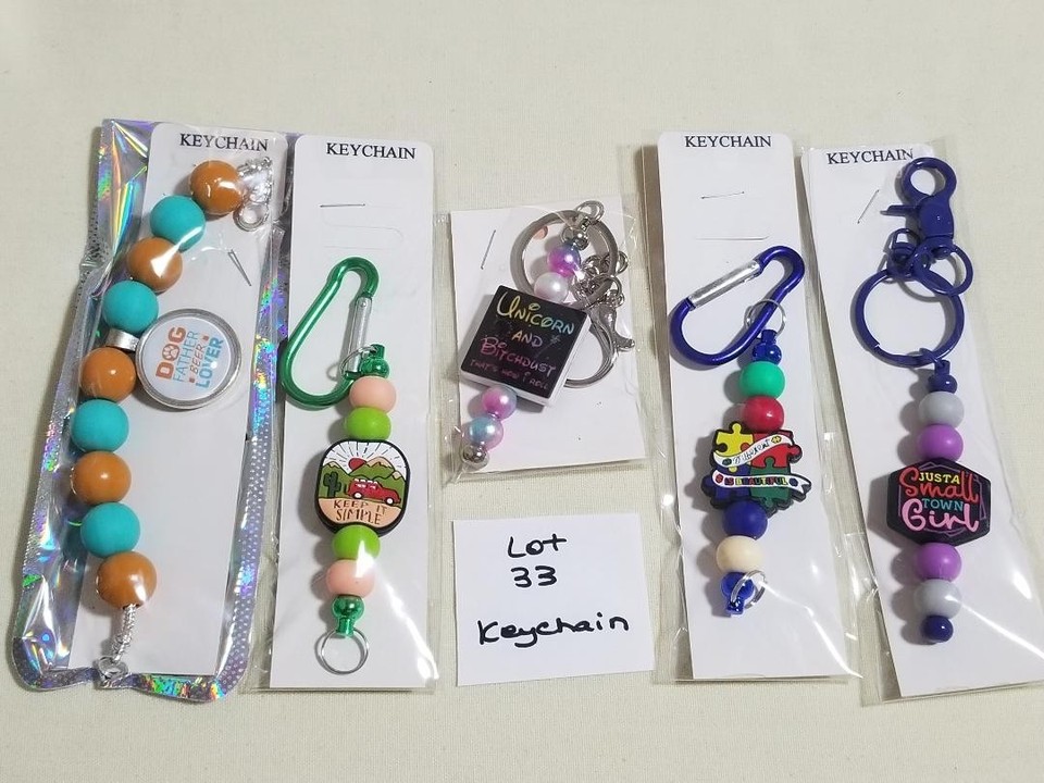 bulk beaded keychains, wholesale keychains, keychains, multiple ...