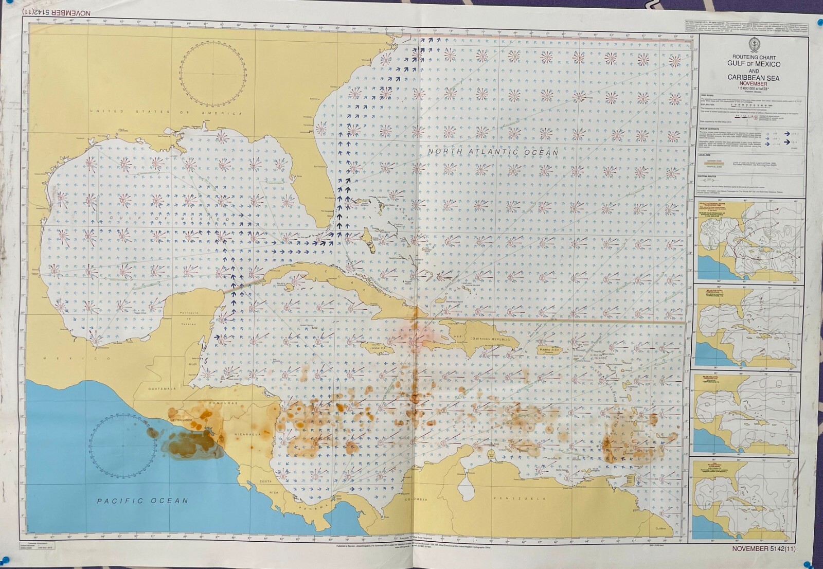 Admiralty 5142(11) ROUTEING CHART GULF OF MAXICO AND CARIBBEAN SEA ...