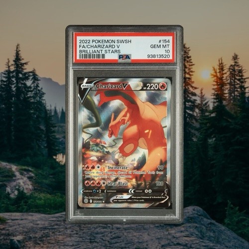 Charizard V PSA 10 English Pokemon Card Brilliant Stars Rainbow 2022 ...