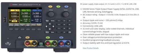 NEW - Keysight E36312A 80W Triple Output Power Supply | eBay
