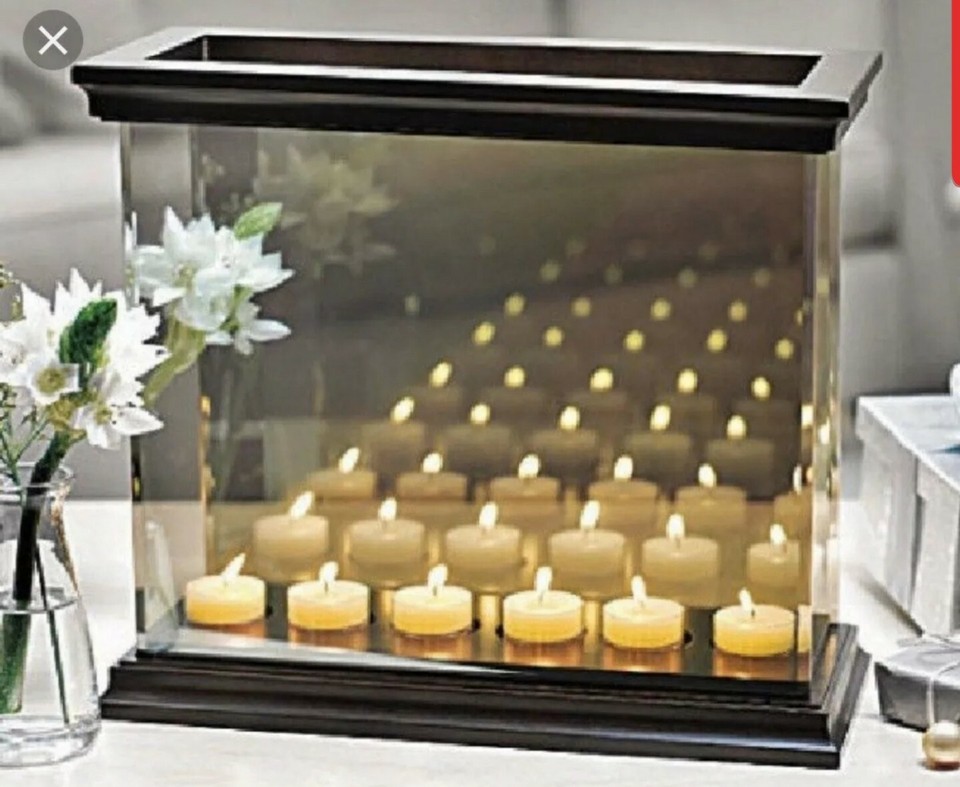 Partylite Infinite Reflections Mirrored Candle Holder Retired New in ...