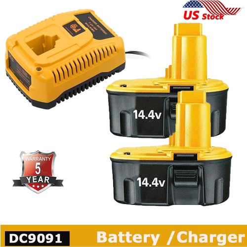 4.8Ah 14.4V For DEWALT DC9091 XRP Battery /Charger DW9091 DW9094 DE9091 ...