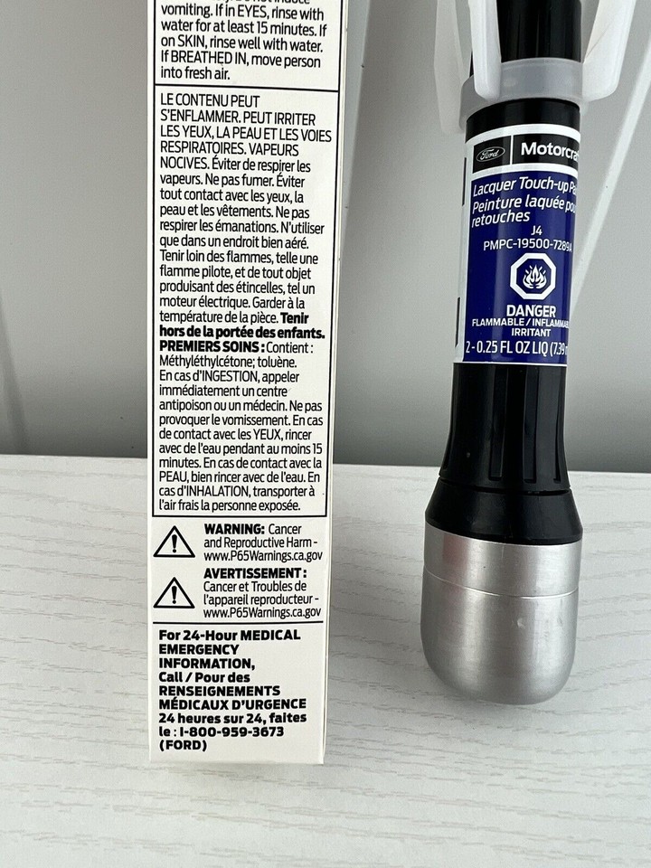 Ford J4 Deep Impact Blue Touch Up Paint Pen Top & Clear Coat OEM ...