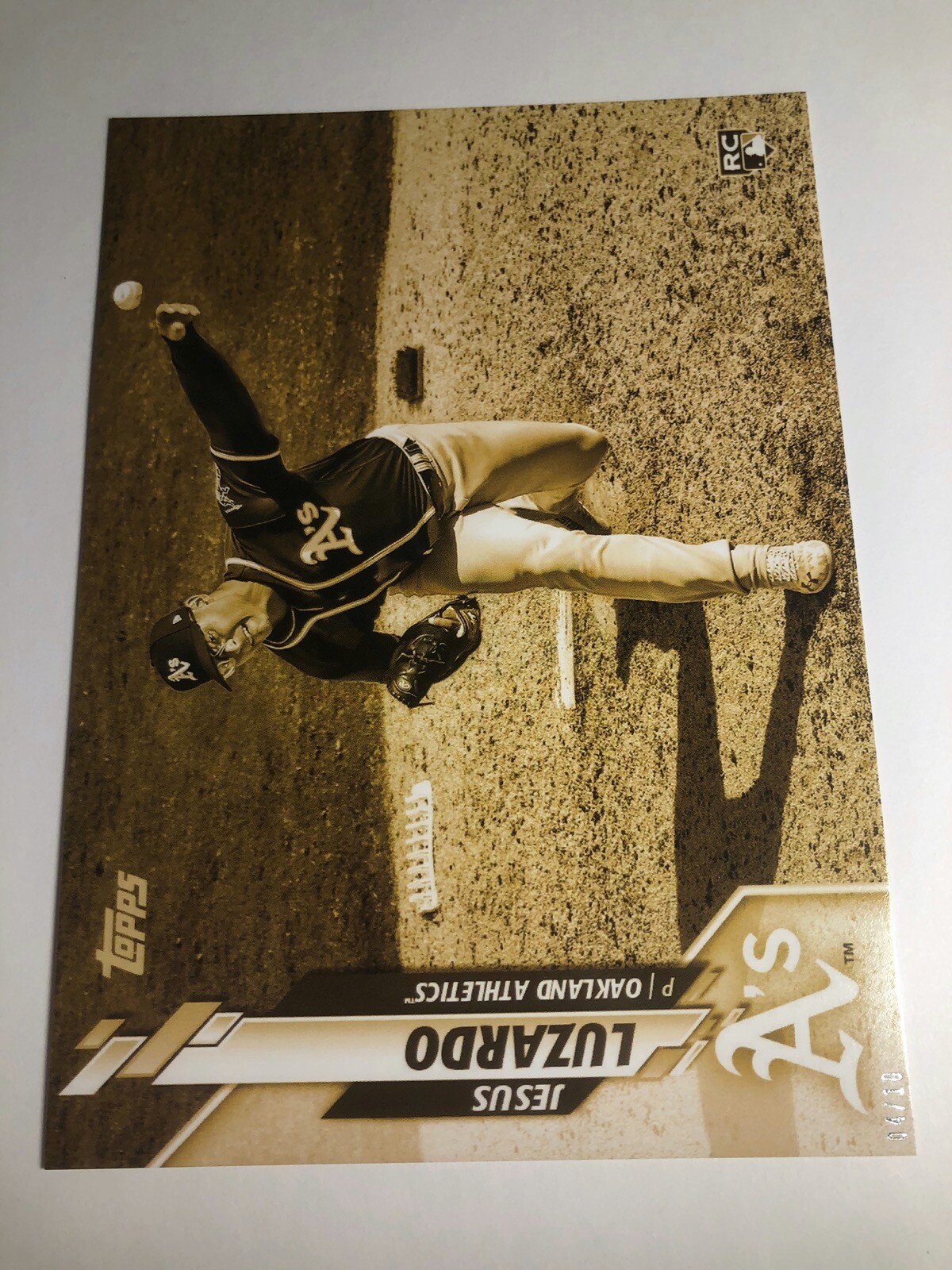 2020 Topps Short Print SP Jumbo 5x7 Jesus Lazardo A's RC 110 /10 | eBay
