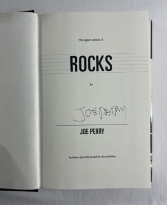 Joe Perry SIGNED Rare Rocks hardcover book Aerosmith Autographed 1st ...