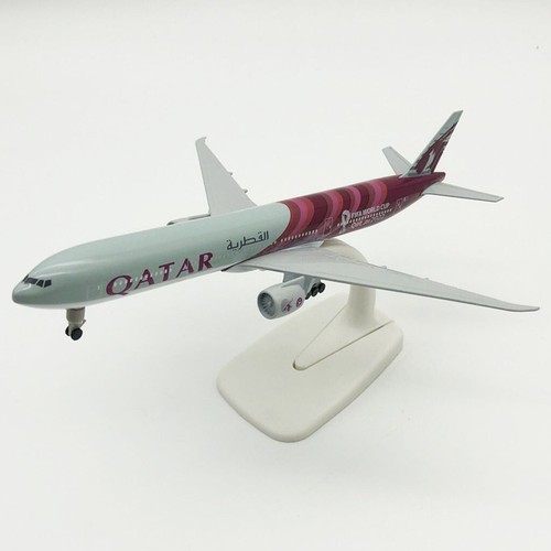 AIR Qatar Airways B777 FIFA World Cup airplane model with landing gear ...