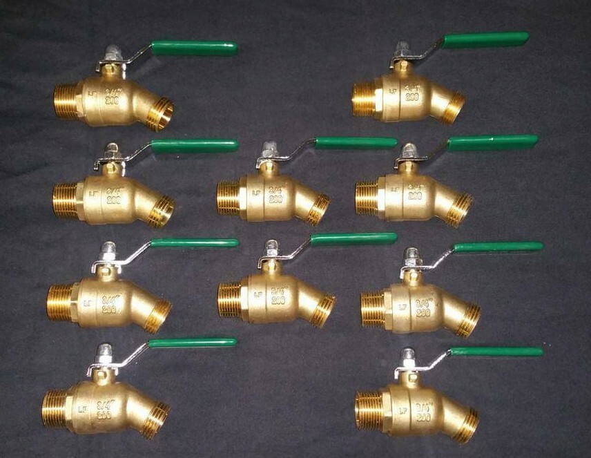 3/4 MIP Male Threaded Full Port Ball Valve Lever Handle Hose Bibb ...