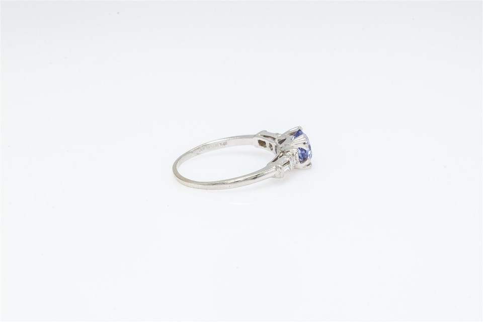 Vintage 1940s Certified $7000 1.59ct No Heat Blue Sapphire Diamond Platinum Ring | eBay